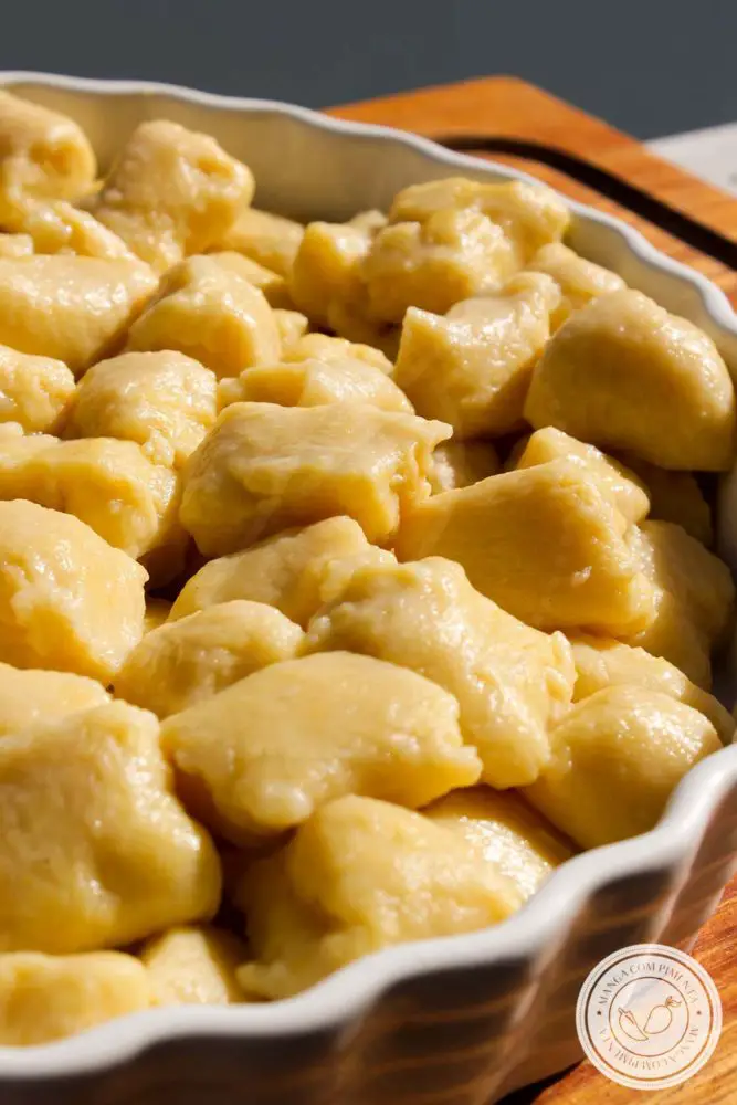 Nhoque de Milho Verde - Manga com Pimenta