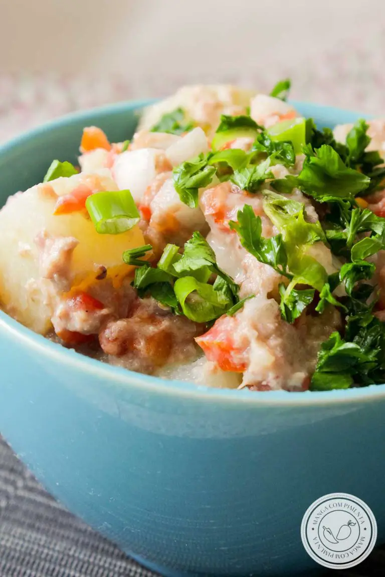 Salada de Atum com Batata e Tomate - Manga com Pimenta