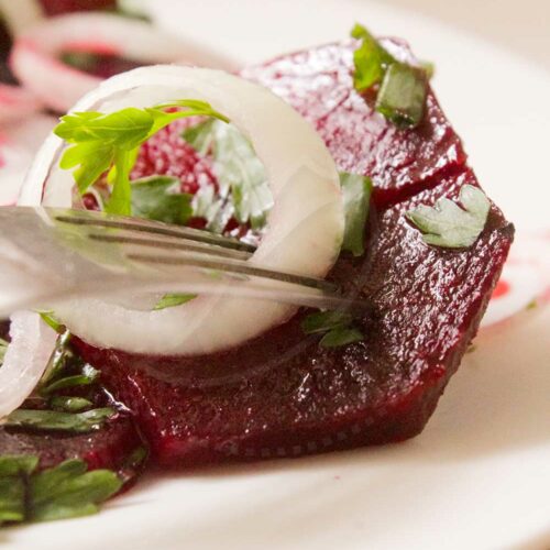 Salada de Beterraba Cozida - Manga com Pimenta