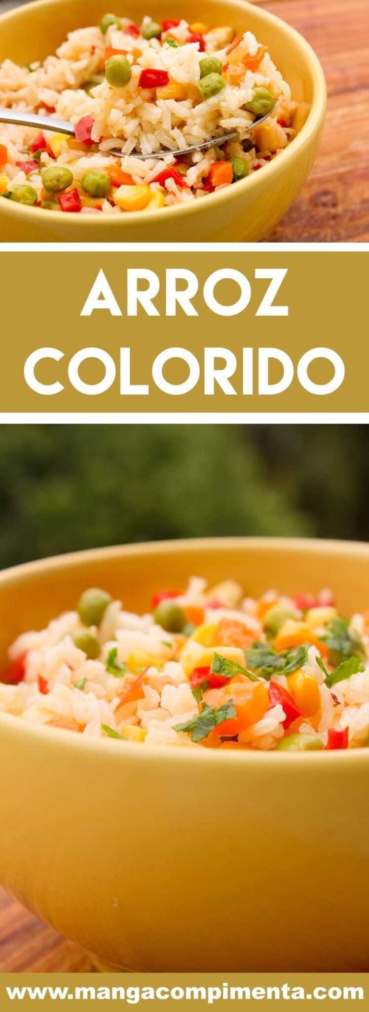 Arroz Colorido para o Almoço - Manga com Pimenta